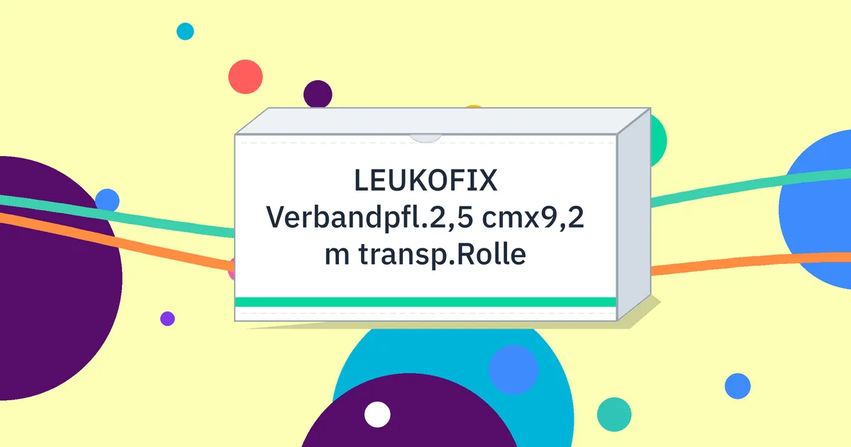 Symbolbild: Packung mit der Aufschrift LEUKOFIX Verbandpfl.2,5 cmx9,2 m transp.Rolle (PZN 12775812) – Verfügbarkeit und Bezug in Apotheken in Frankfurt am Main