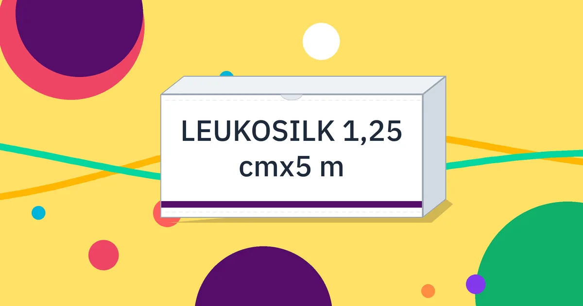 Symbolbild: Packung mit der Aufschrift LEUKOSILK 1,25 cmx5 m (PZN 05529544) – Verfügbarkeit und Bezug in Apotheken in Frankfurt am Main