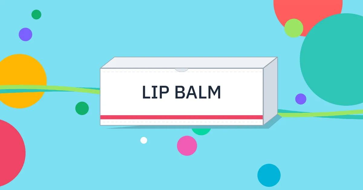 Symbolbild: Packung mit der Aufschrift LIP BALM (PZN 17886522) – Verfügbarkeit und Bezug in Apotheken in Frankfurt am Main