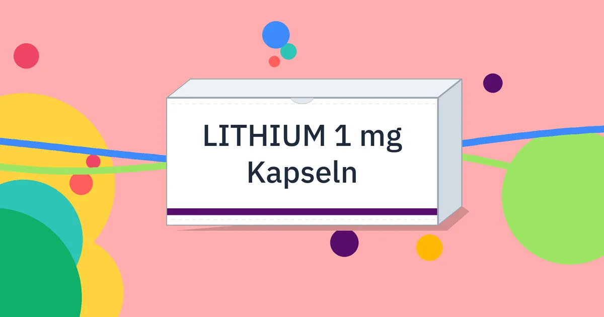 Symbolbild: Packung mit der Aufschrift LITHIUM 1 mg Kapseln (PZN 19541862) – Verfügbarkeit und Bezug in Apotheken in Frankfurt am Main