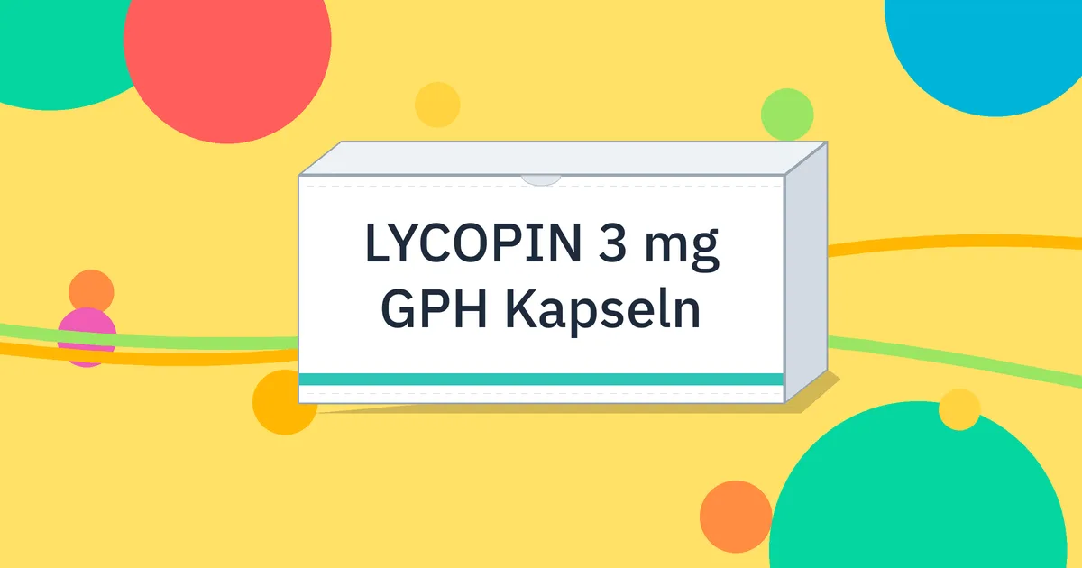 Symbolbild: Packung mit der Aufschrift LYCOPIN 3 mg GPH Kapseln (PZN 09919035) – Verfügbarkeit und Bezug in Apotheken in Frankfurt am Main