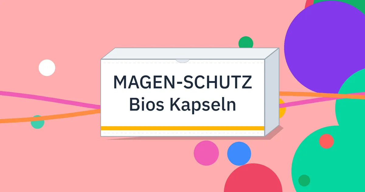 Symbolbild: Packung mit der Aufschrift MAGEN-SCHUTZ Bios Kapseln (PZN 05897845) – Verfügbarkeit und Bezug in Apotheken in Frankfurt am Main