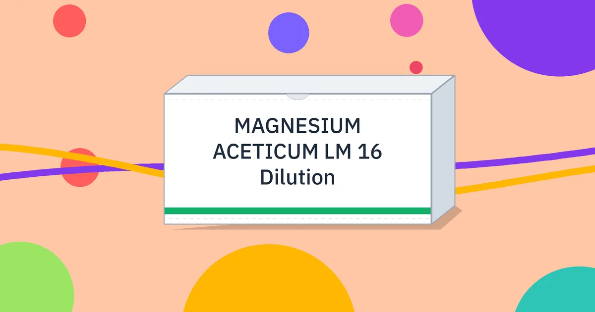 Symbolbild: Packung mit der Aufschrift MAGNESIUM ACETICUM LM 16 Dilution (PZN 12935693) – Verfügbarkeit und Bezug in Apotheken in Frankfurt am Main