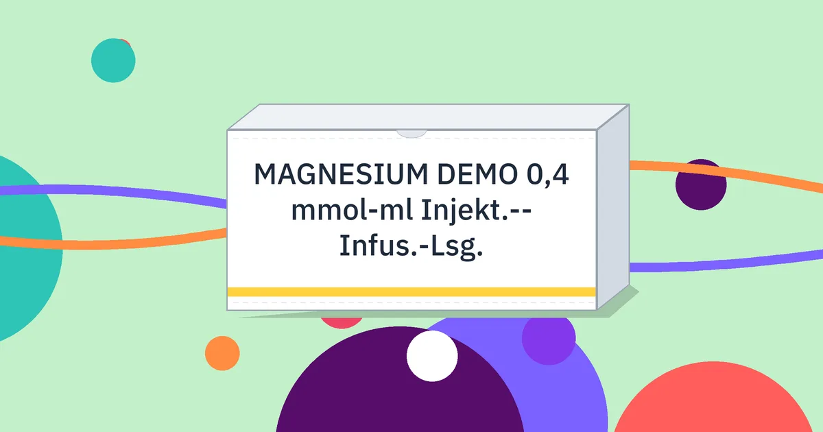 Symbolbild: Packung mit der Aufschrift MAGNESIUM DEMO 0,4 mmol-ml Injekt.--Infus.-Lsg. (PZN 14307699) – Verfügbarkeit und Bezug in Apotheken in Frankfurt am Main