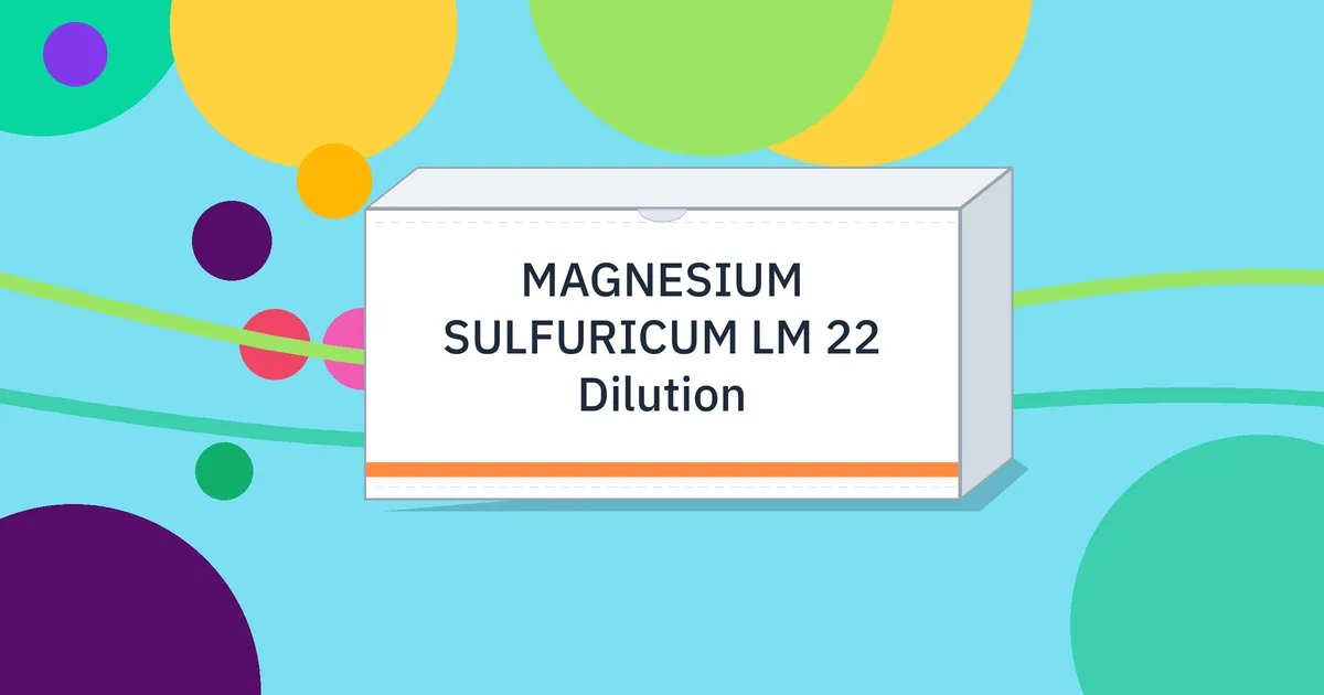 Symbolbild: Packung mit der Aufschrift MAGNESIUM SULFURICUM LM 22 Dilution (PZN 12940174) – Verfügbarkeit und Bezug in Apotheken in Frankfurt am Main