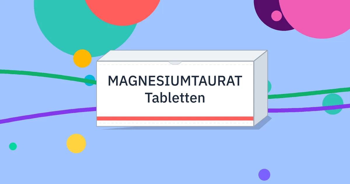 Symbolbild: Packung mit der Aufschrift MAGNESIUMTAURAT Tabletten (PZN 16729536) – Verfügbarkeit und Bezug in Apotheken in Frankfurt am Main