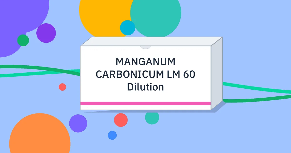 Symbolbild: Packung mit der Aufschrift MANGANUM CARBONICUM LM 60 Dilution (PZN 12943089) – Verfügbarkeit und Bezug in Apotheken in Frankfurt am Main