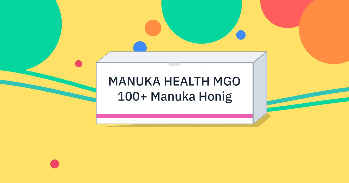 Symbolbild: Packung mit der Aufschrift MANUKA HEALTH MGO 100+ Manuka Honig (PZN 15874816) – Verfügbarkeit und Bezug in Apotheken in Frankfurt am Main