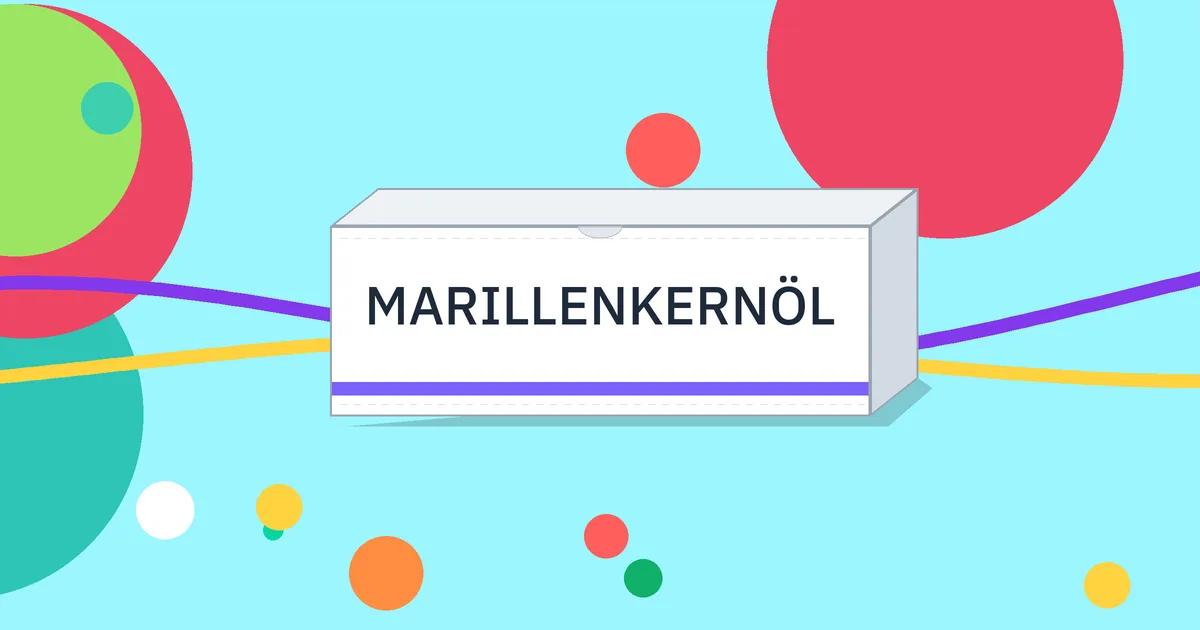 Symbolbild: Packung mit der Aufschrift MARILLENKERNÖL (PZN 18251412) – Verfügbarkeit und Bezug in Apotheken in Frankfurt am Main