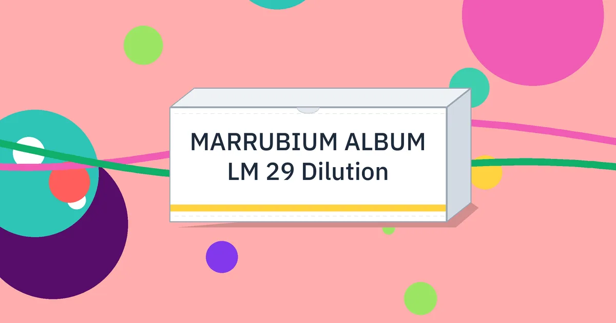 Symbolbild: Packung mit der Aufschrift MARRUBIUM ALBUM LM 29 Dilution (PZN 13602114) – Verfügbarkeit und Bezug in Apotheken in Frankfurt am Main