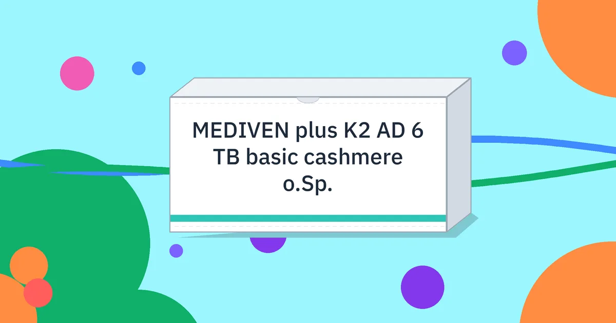 Symbolbild: Packung mit der Aufschrift MEDIVEN plus K2 AD 6 TB basic cashmere o.Sp. (PZN 15094188) – Verfügbarkeit und Bezug in Apotheken in Frankfurt am Main
