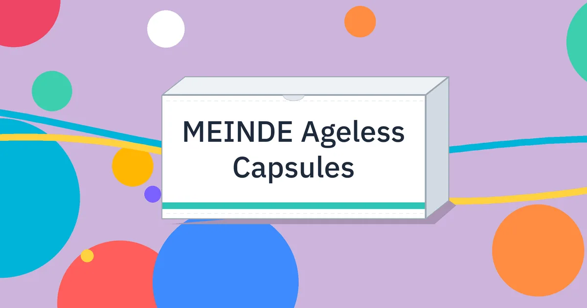 Symbolbild: Packung mit der Aufschrift MEINDE Ageless Capsules (PZN 20107763) – Verfügbarkeit und Bezug in Apotheken in Frankfurt am Main