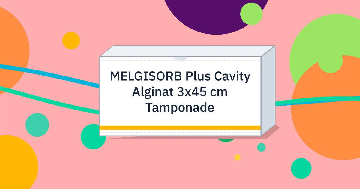 Symbolbild: Packung mit der Aufschrift MELGISORB Plus Cavity Alginat 3x45 cm Tamponade (PZN 09932685) – Verfügbarkeit und Bezug in Apotheken in Frankfurt am Main
