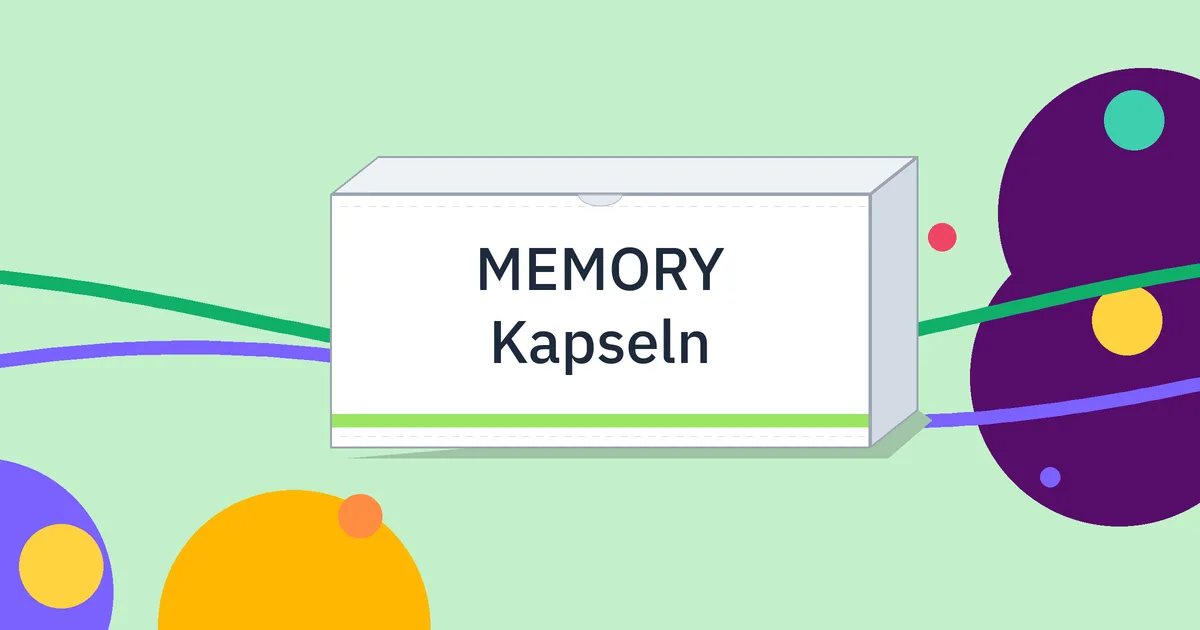 Symbolbild: Packung mit der Aufschrift MEMORY Kapseln (PZN 18432585) – Verfügbarkeit und Bezug in Apotheken in Frankfurt am Main