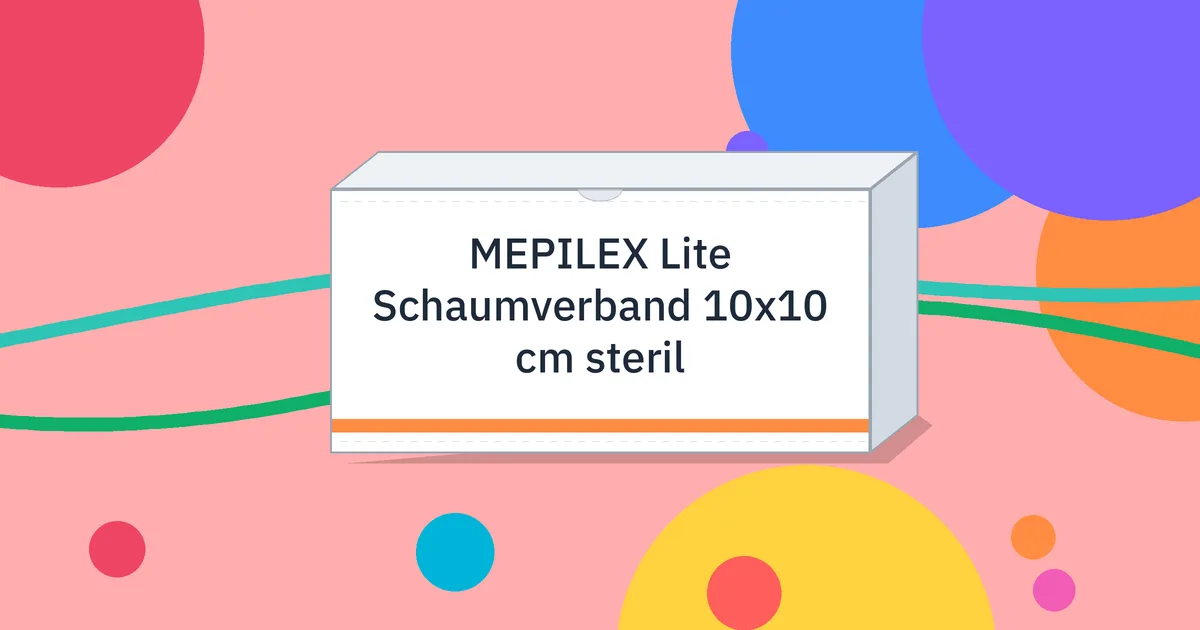 Symbolbild: Packung mit der Aufschrift MEPILEX Lite Schaumverband 10x10 cm steril (PZN 18603006) – Verfügbarkeit und Bezug in Apotheken in Frankfurt am Main