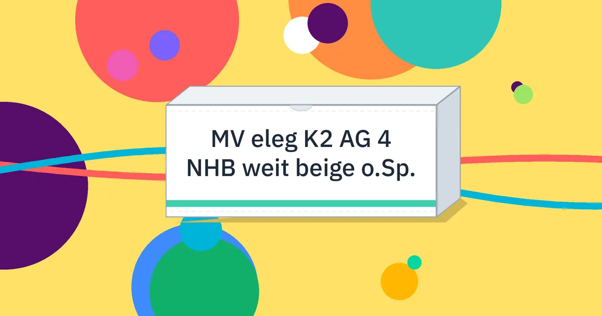 Symbolbild: Packung mit der Aufschrift MV eleg K2 AG 4 NHB weit beige o.Sp. (PZN 15729126) – Verfügbarkeit und Bezug in Apotheken in Frankfurt am Main