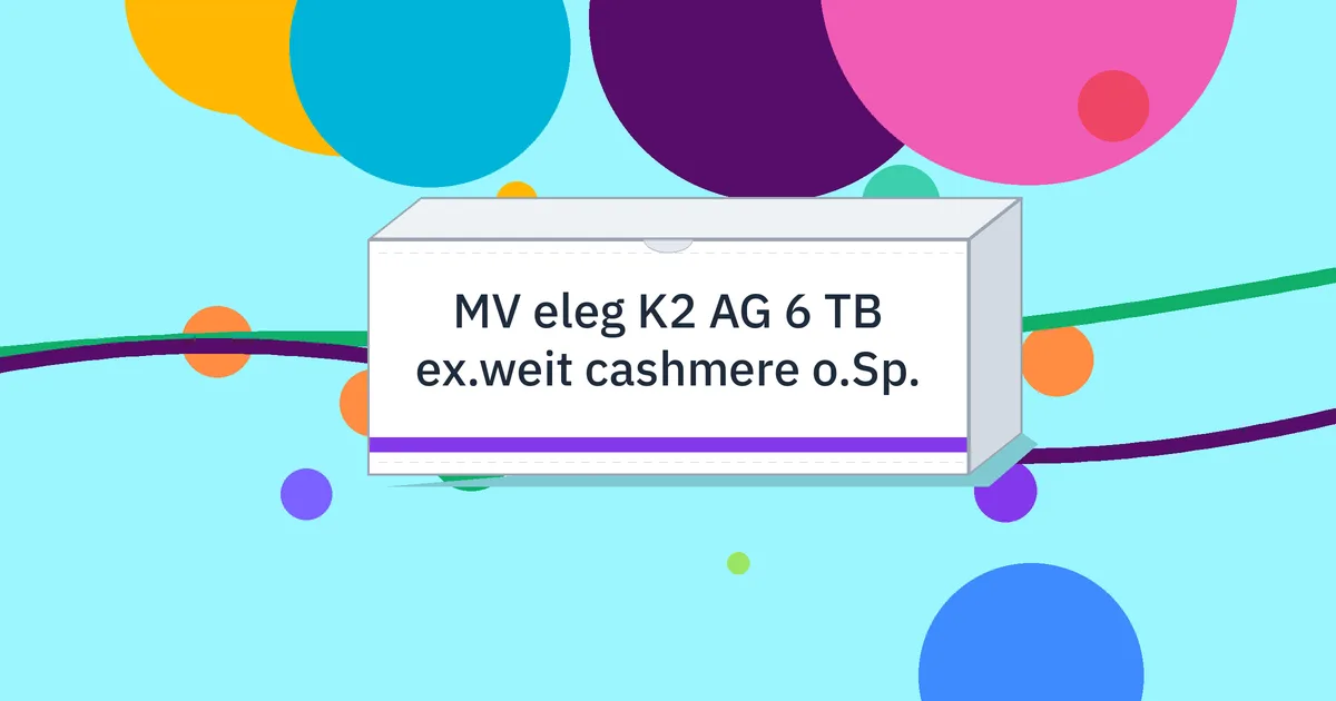 Symbolbild: Packung mit der Aufschrift MV eleg K2 AG 6 TB ex.weit cashmere o.Sp. (PZN 14679395) – Verfügbarkeit und Bezug in Apotheken in Frankfurt am Main