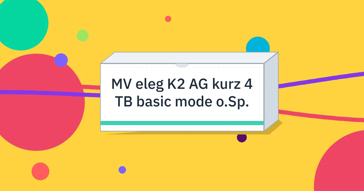 Symbolbild: Packung mit der Aufschrift MV eleg K2 AG kurz 4 TB basic mode o.Sp. (PZN 00194240) – Verfügbarkeit und Bezug in Apotheken in Frankfurt am Main