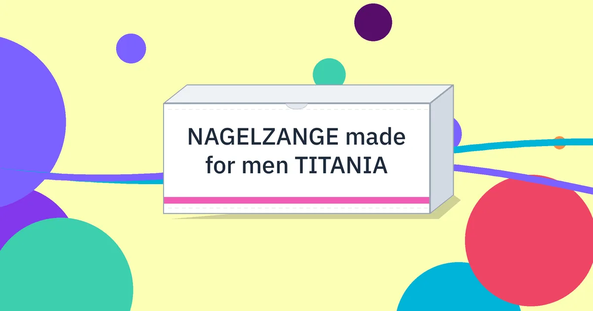 Symbolbild: Packung mit der Aufschrift NAGELZANGE made for men TITANIA (PZN 06136203) – Verfügbarkeit und Bezug in Apotheken in Frankfurt am Main
