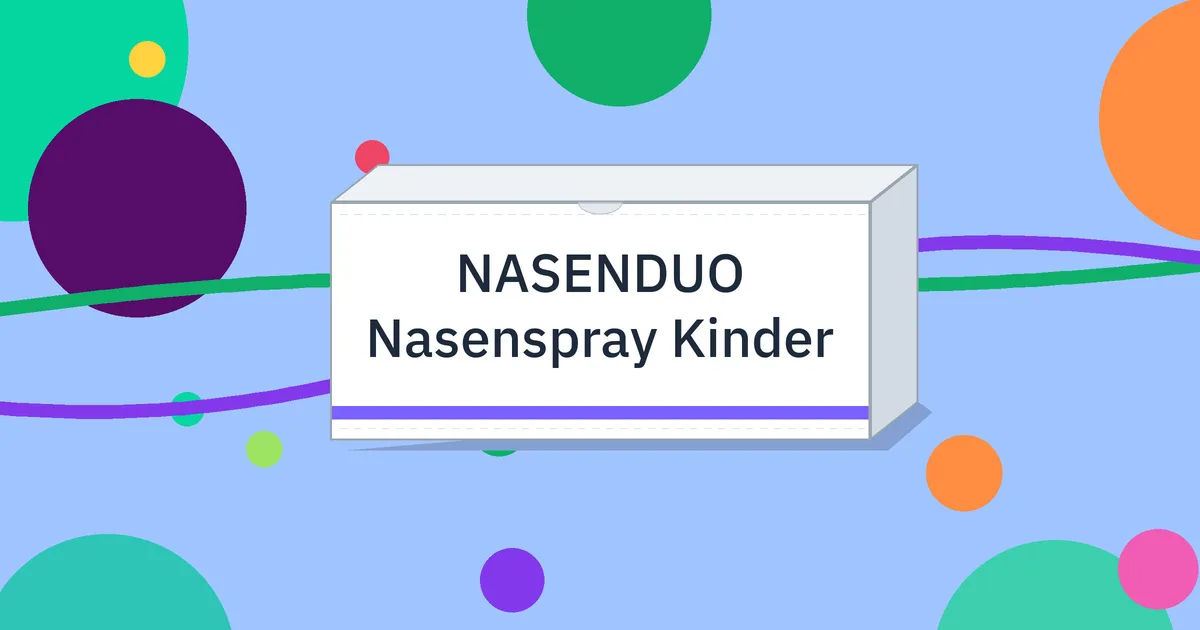 Symbolbild: Packung mit der Aufschrift NASENDUO Nasenspray Kinder (PZN 12521566) – Verfügbarkeit und Bezug in Apotheken in Frankfurt am Main