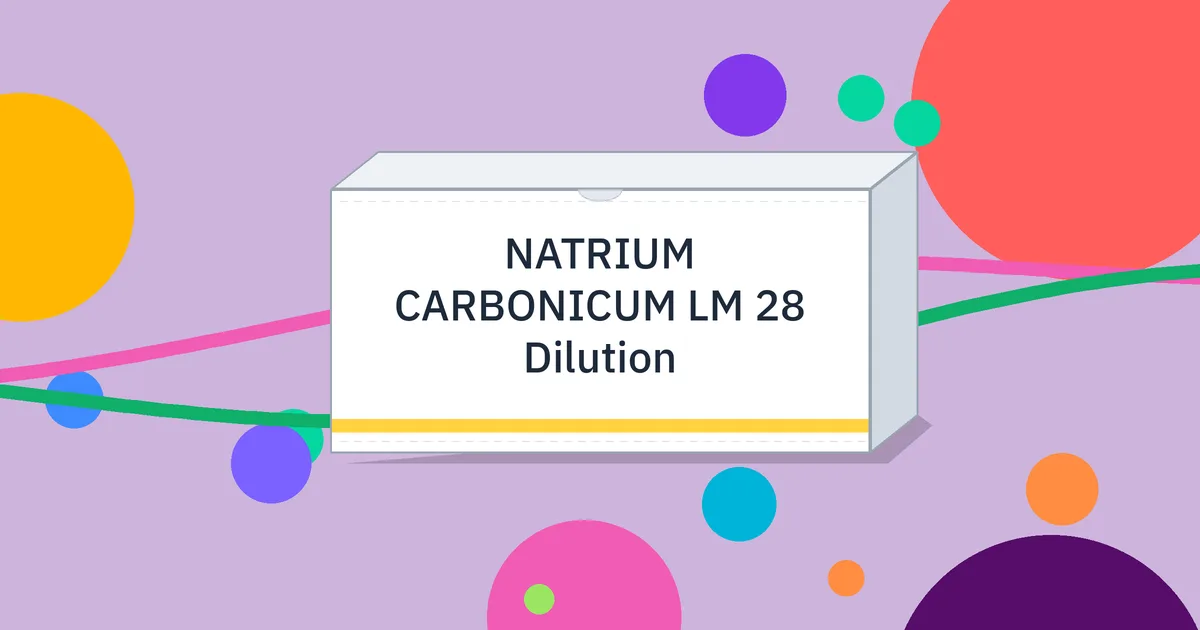Symbolbild: Packung mit der Aufschrift NATRIUM CARBONICUM LM 28 Dilution (PZN 12961845) – Verfügbarkeit und Bezug in Apotheken in Frankfurt am Main