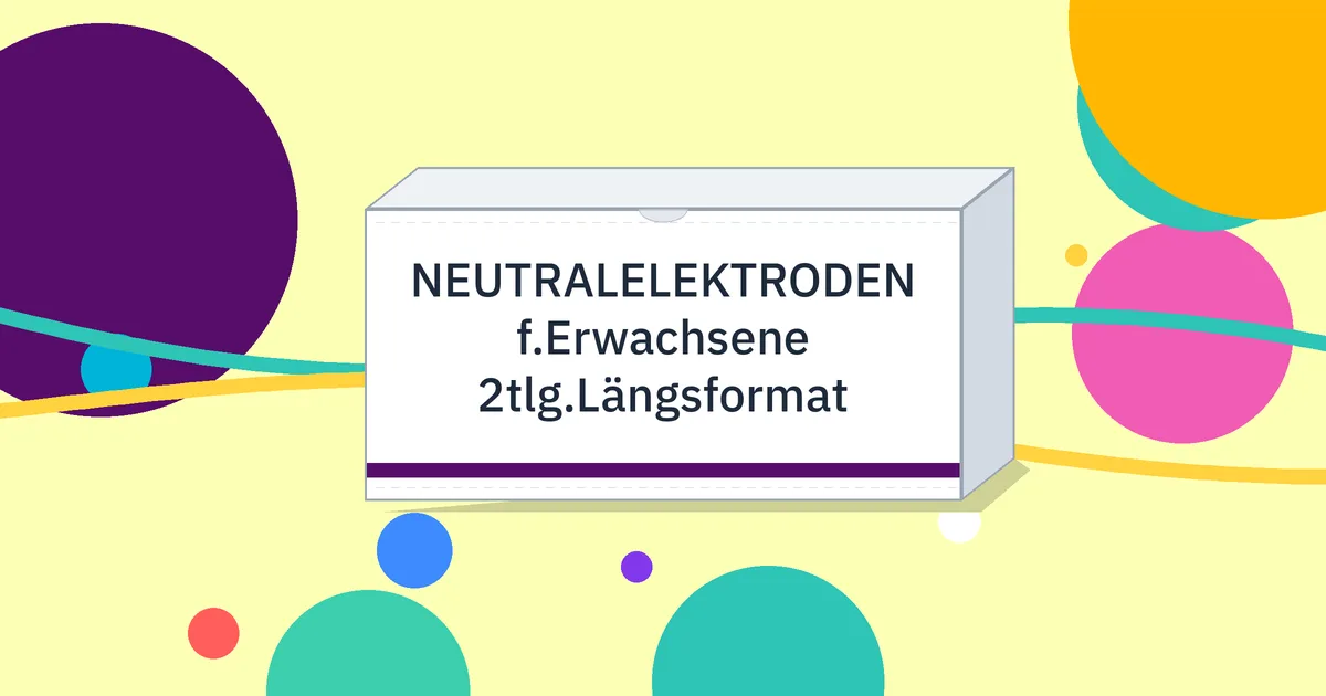 Symbolbild: Packung mit der Aufschrift NEUTRALELEKTRODEN f.Erwachsene 2tlg.Längsformat (PZN 03128717) – Verfügbarkeit und Bezug in Apotheken in Frankfurt am Main