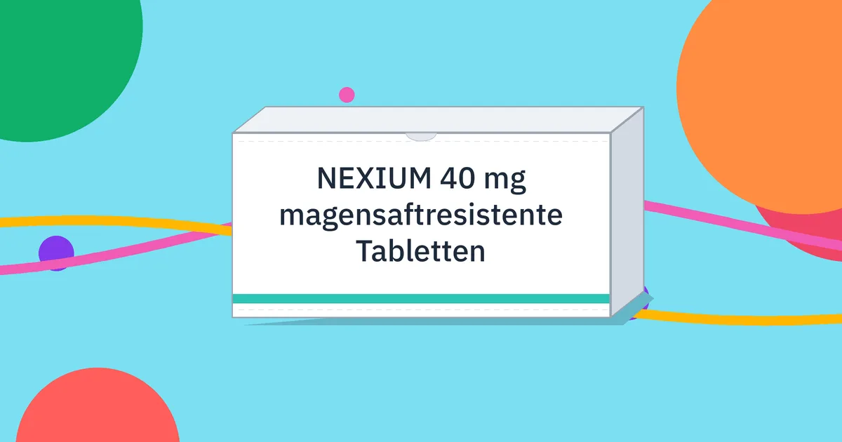 Symbolbild: Packung mit der Aufschrift NEXIUM 40 mg magensaftresistente Tabletten (PZN 17883558) – Verfügbarkeit und Bezug in Apotheken in Frankfurt am Main