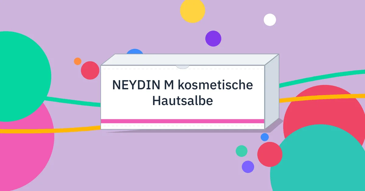 Symbolbild: Packung mit der Aufschrift NEYDIN M kosmetische Hautsalbe (PZN 06925822) – Verfügbarkeit und Bezug in Apotheken in Frankfurt am Main