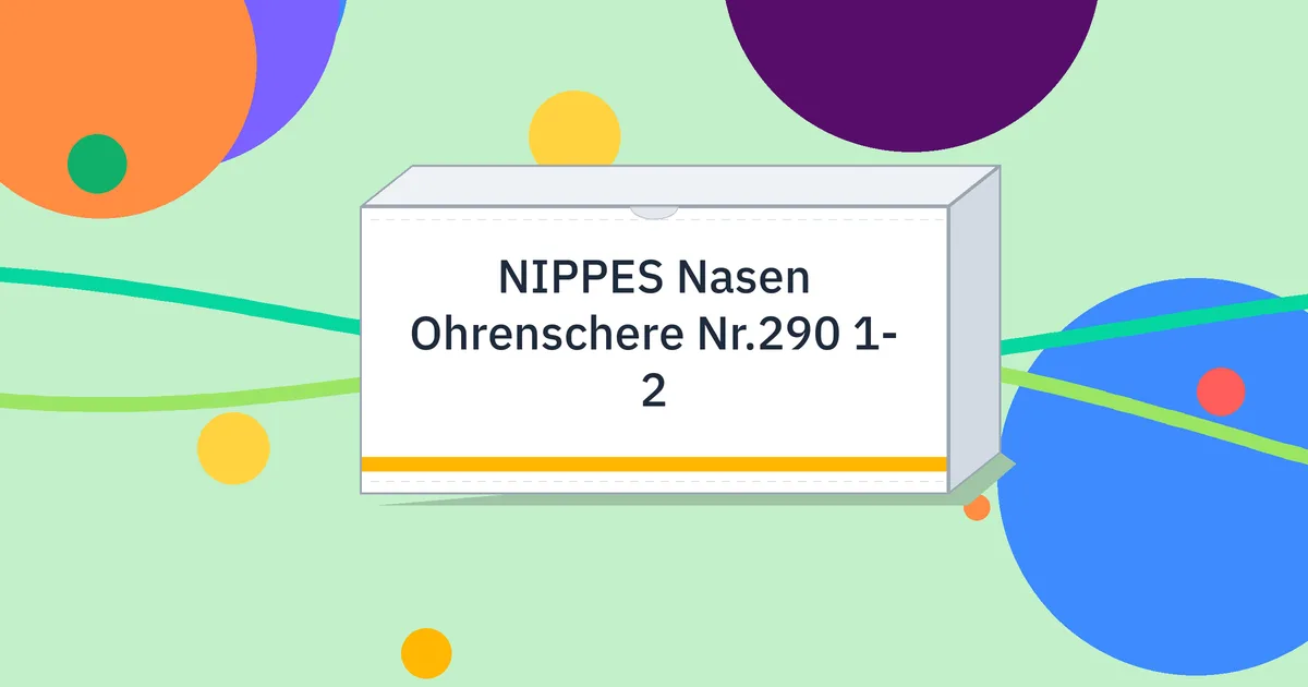 Symbolbild: Packung mit der Aufschrift NIPPES Nasen Ohrenschere Nr.290 1-2 (PZN 01653394) – Verfügbarkeit und Bezug in Apotheken in Frankfurt am Main
