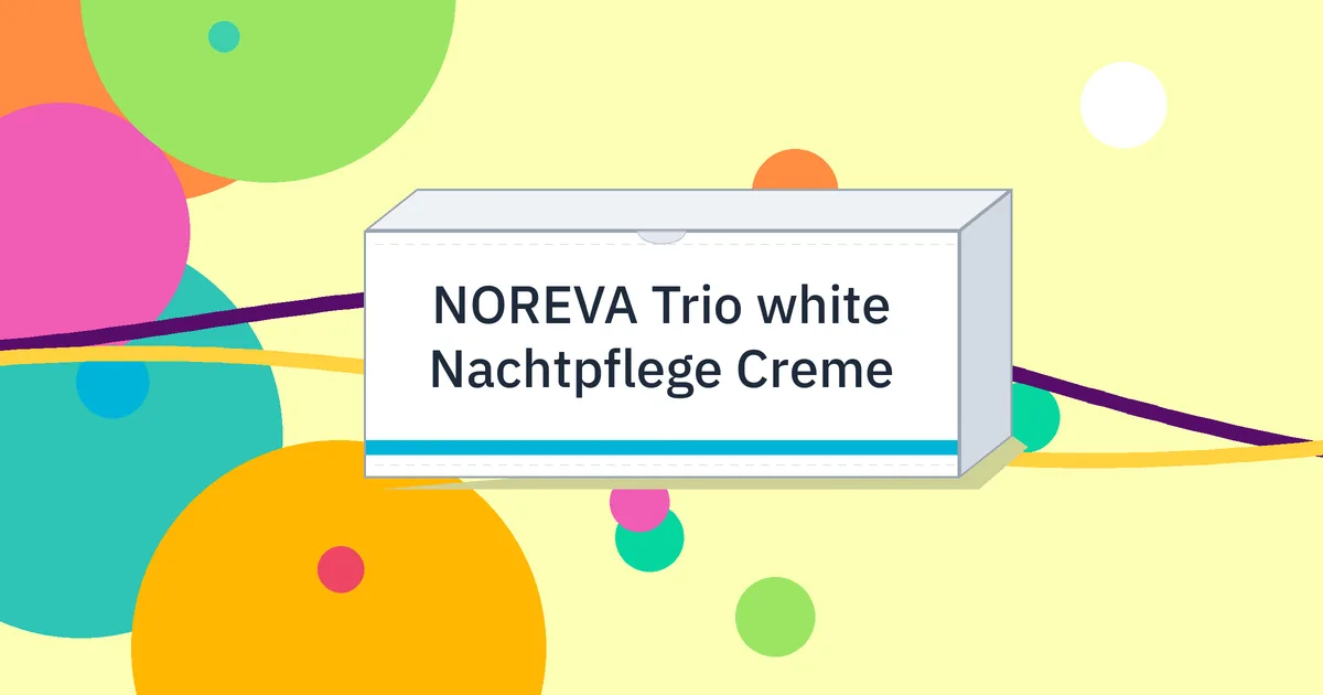Symbolbild: Packung mit der Aufschrift NOREVA Trio white Nachtpflege Creme (PZN 09537233) – Verfügbarkeit und Bezug in Apotheken in Frankfurt am Main