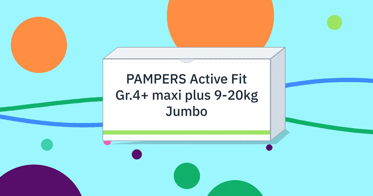 Symbolbild: Packung mit der Aufschrift PAMPERS Active Fit Gr.4+ maxi plus 9-20kg Jumbo (PZN 10256479) – Verfügbarkeit und Bezug in Apotheken in Frankfurt am Main