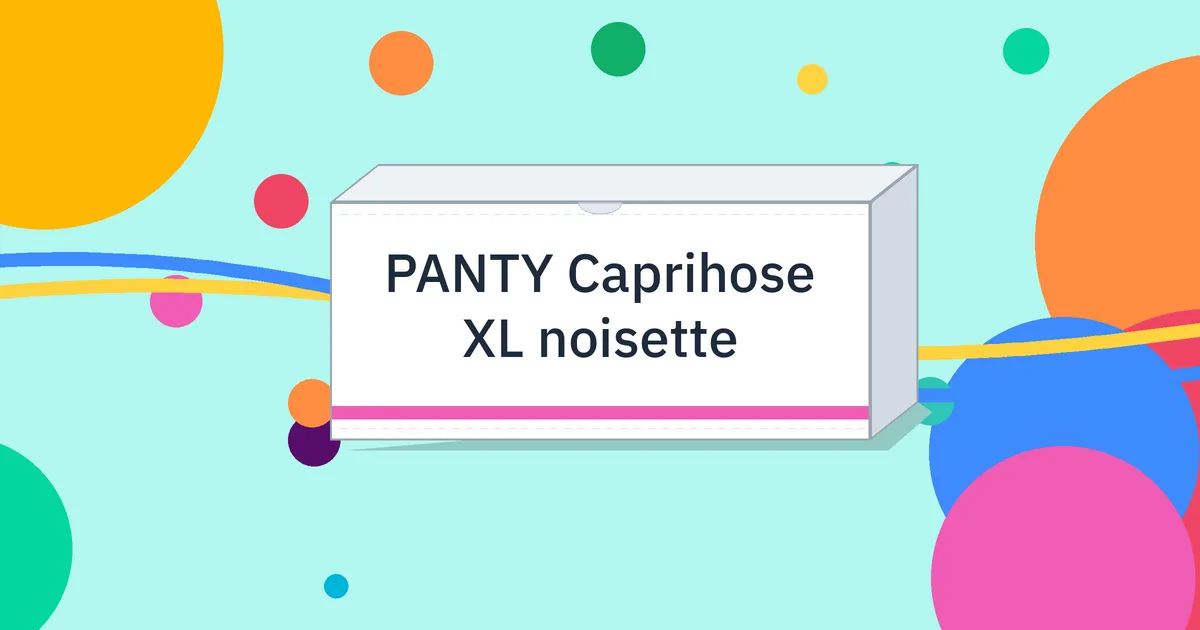Symbolbild: Packung mit der Aufschrift PANTY Caprihose XL noisette (PZN 16191404) – Verfügbarkeit und Bezug in Apotheken in Frankfurt am Main