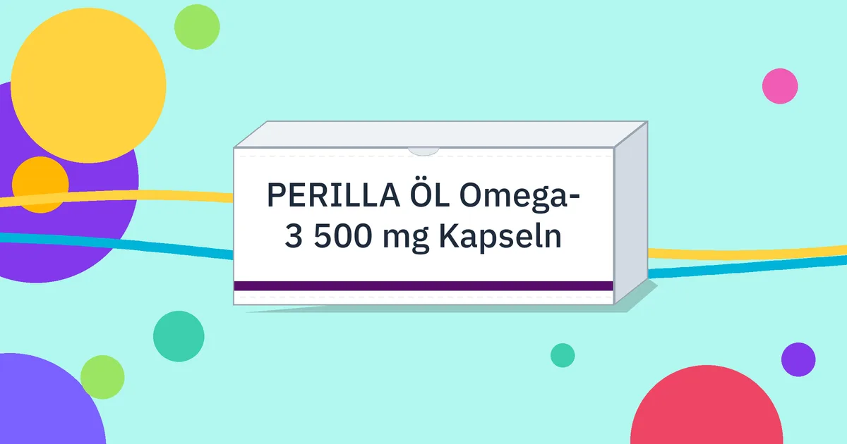 Symbolbild: Packung mit der Aufschrift PERILLA ÖL Omega-3 500 mg Kapseln (PZN 04981874) – Verfügbarkeit und Bezug in Apotheken in Frankfurt am Main