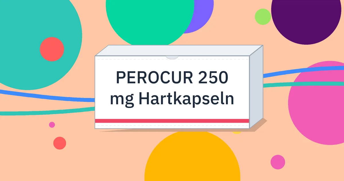 Symbolbild: Packung mit der Aufschrift PEROCUR 250 mg Hartkapseln (PZN 12396055) – Verfügbarkeit und Bezug in Apotheken in Frankfurt am Main