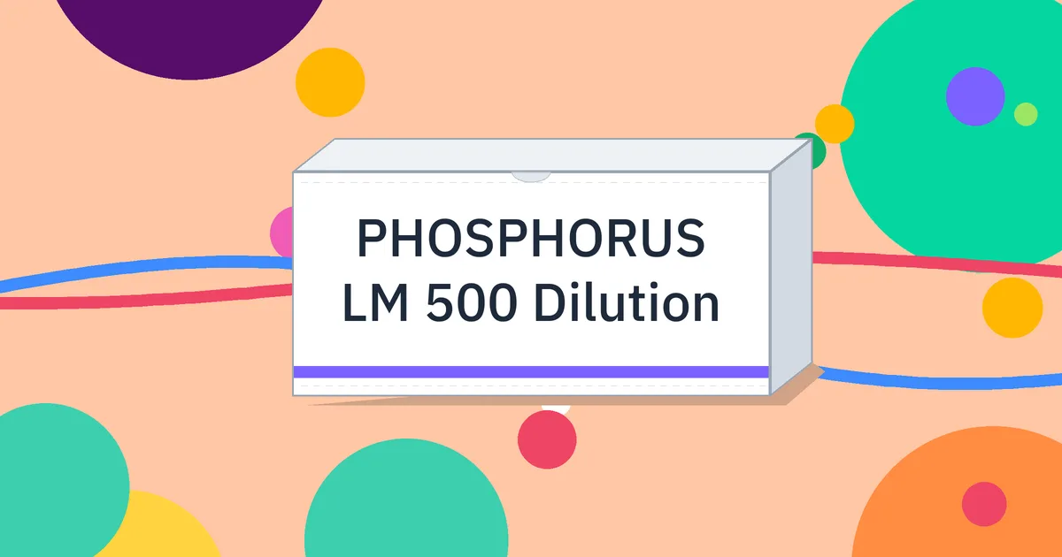 Symbolbild: Packung mit der Aufschrift PHOSPHORUS LM 500 Dilution (PZN 13694257) – Verfügbarkeit und Bezug in Apotheken in Frankfurt am Main