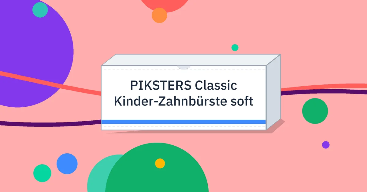Symbolbild: Packung mit der Aufschrift PIKSTERS Classic Kinder-Zahnbürste soft (PZN 17893953) – Verfügbarkeit und Bezug in Apotheken in Frankfurt am Main