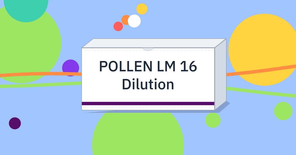 Symbolbild: Packung mit der Aufschrift POLLEN LM 16 Dilution (PZN 13043436) – Verfügbarkeit und Bezug in Apotheken in Frankfurt am Main