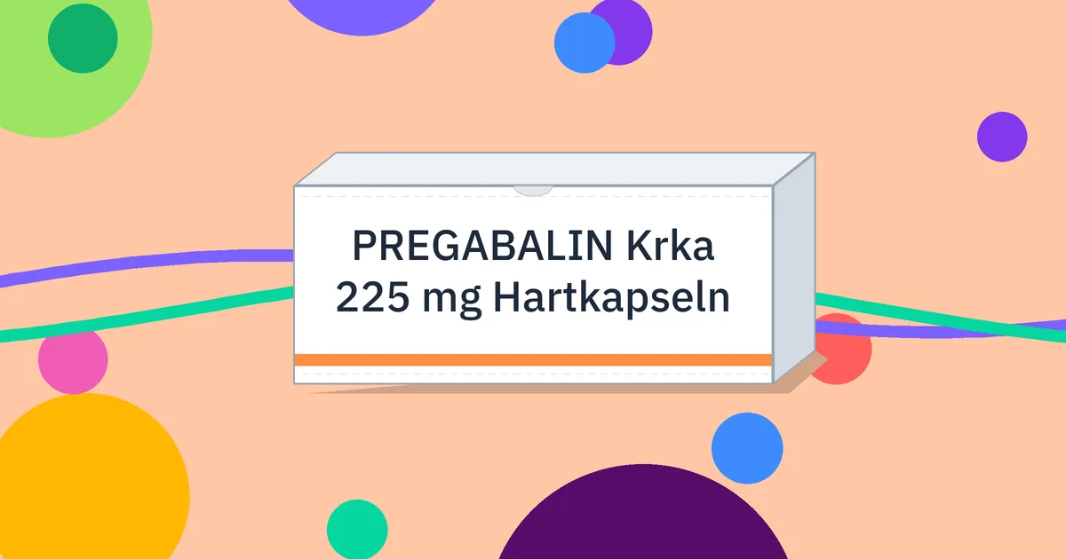 Symbolbild: Packung mit der Aufschrift PREGABALIN Krka 225 mg Hartkapseln (PZN 16387946) – Verfügbarkeit und Bezug in Apotheken in Frankfurt am Main
