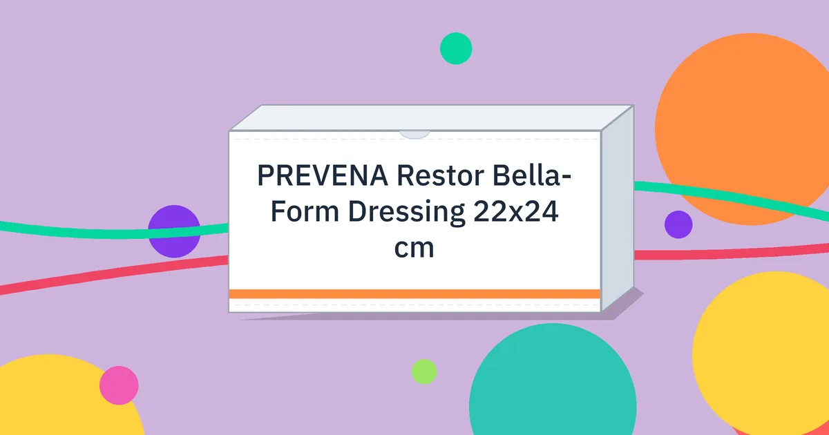 Symbolbild: Packung mit der Aufschrift PREVENA Restor Bella-Form Dressing 22x24 cm (PZN 17996699) – Verfügbarkeit und Bezug in Apotheken in Frankfurt am Main