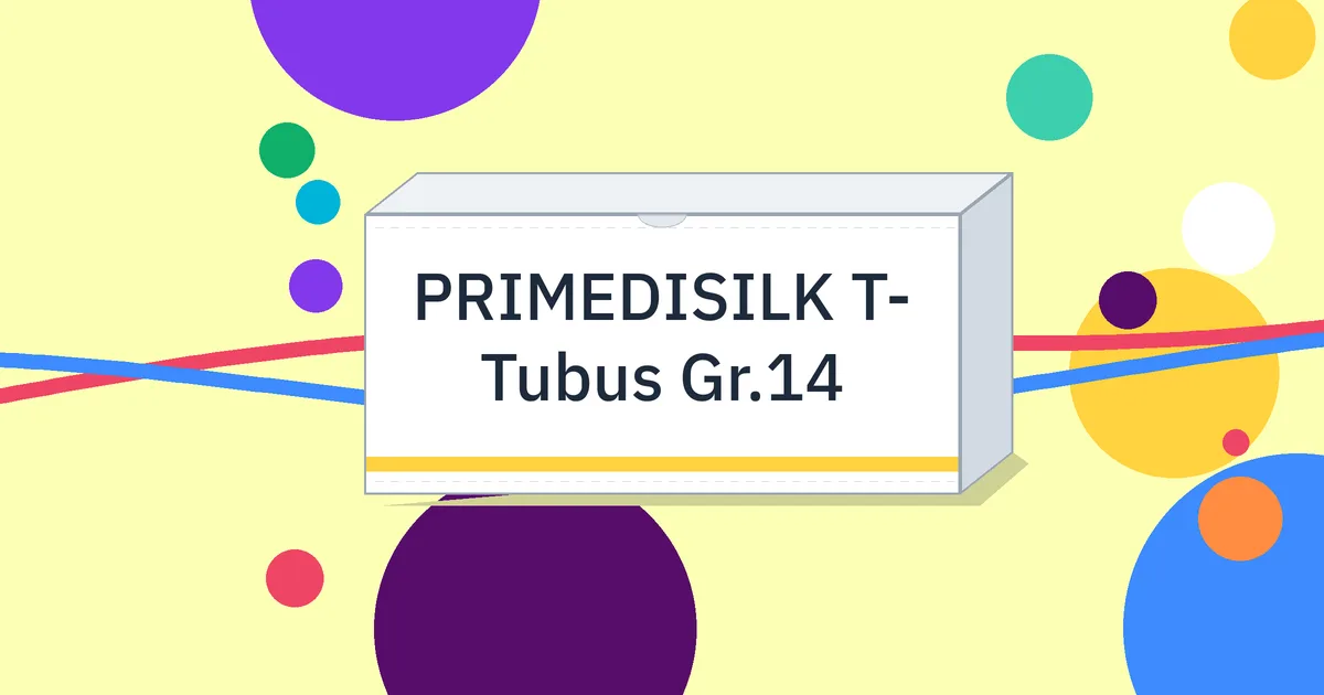 Symbolbild: Packung mit der Aufschrift PRIMEDISILK T-Tubus Gr.14 (PZN 10838810) – Verfügbarkeit und Bezug in Apotheken in Frankfurt am Main