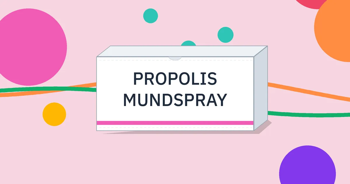 Symbolbild: Packung mit der Aufschrift PROPOLIS MUNDSPRAY (PZN 00632846) – Verfügbarkeit und Bezug in Apotheken in Frankfurt am Main