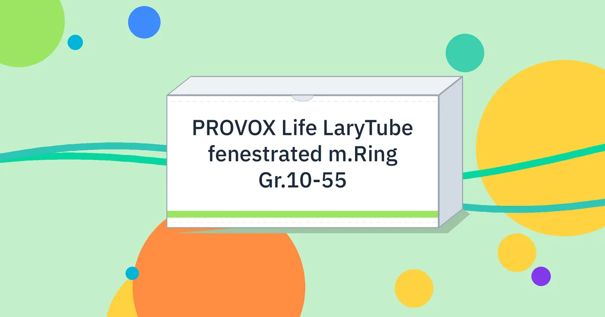 Symbolbild: Packung mit der Aufschrift PROVOX Life LaryTube fenestrated m.Ring Gr.10-55 (PZN 19625576) – Verfügbarkeit und Bezug in Apotheken in Frankfurt am Main