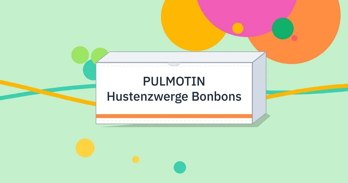 Symbolbild: Packung mit der Aufschrift PULMOTIN Hustenzwerge Bonbons (PZN 07268208) – Verfügbarkeit und Bezug in Apotheken in Frankfurt am Main