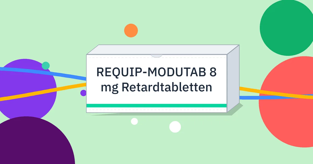 Symbolbild: Packung mit der Aufschrift REQUIP-MODUTAB 8 mg Retardtabletten (PZN 09001768) – Verfügbarkeit und Bezug in Apotheken in Frankfurt am Main