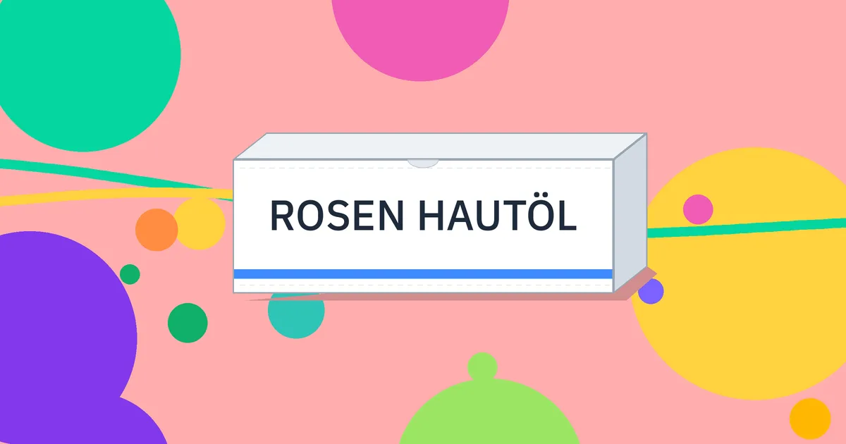Symbolbild: Packung mit der Aufschrift ROSEN HAUTÖL (PZN 07494815) – Verfügbarkeit und Bezug in Apotheken in Frankfurt am Main