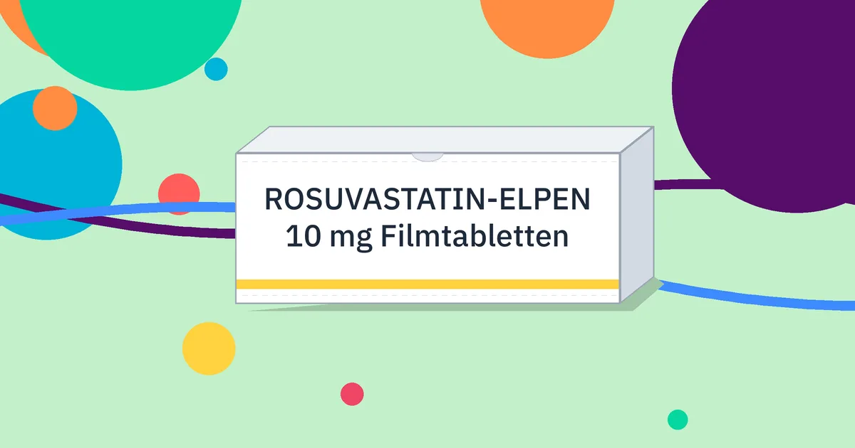 Symbolbild: Packung mit der Aufschrift ROSUVASTATIN-ELPEN 10 mg Filmtabletten (PZN 14166738) – Verfügbarkeit und Bezug in Apotheken in Frankfurt am Main