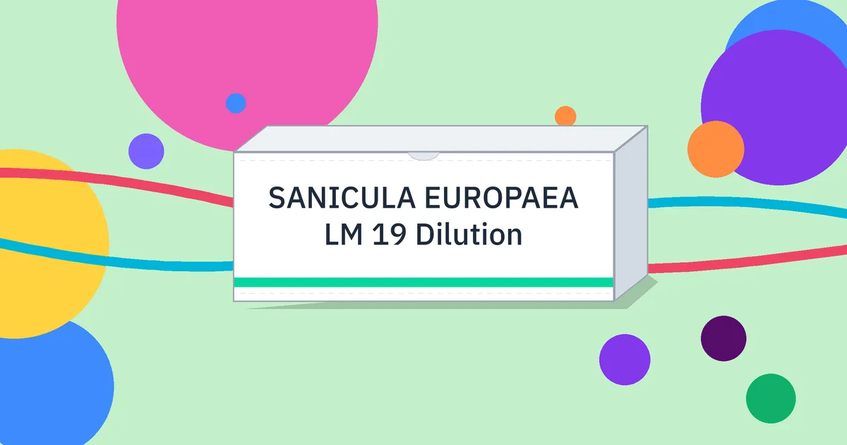 Symbolbild: Packung mit der Aufschrift SANICULA EUROPAEA LM 19 Dilution (PZN 13182244) – Verfügbarkeit und Bezug in Apotheken in Frankfurt am Main