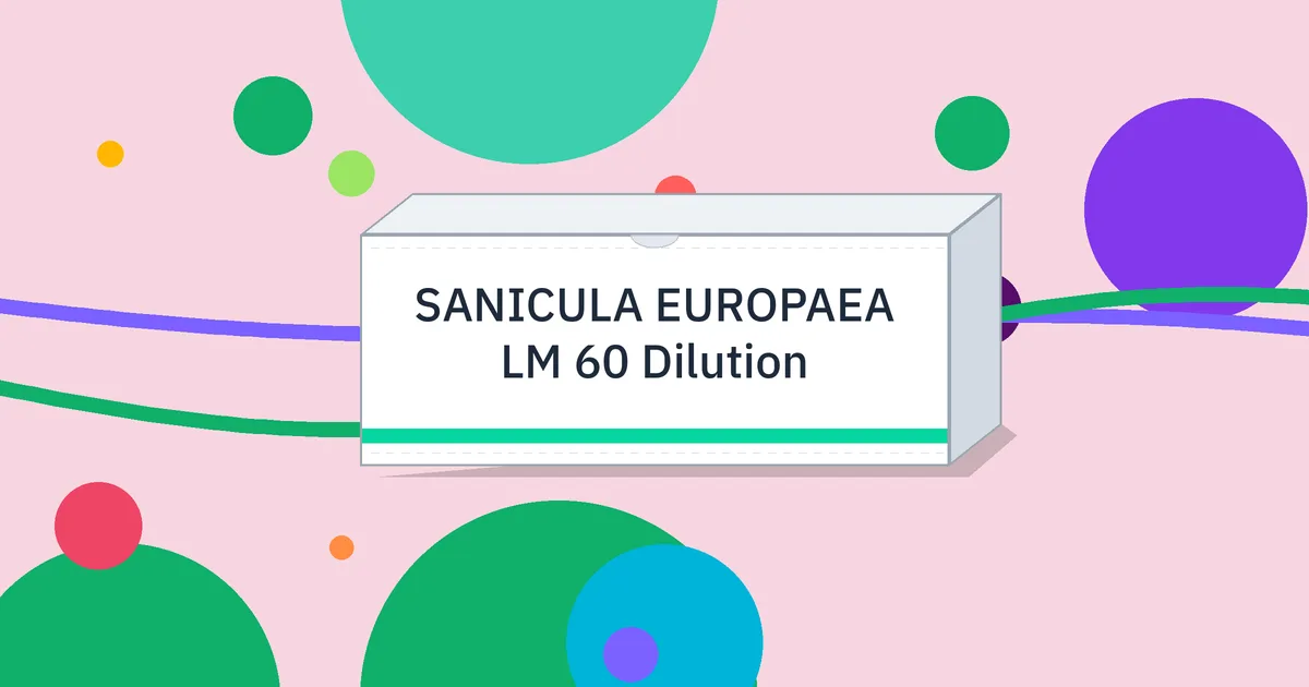 Symbolbild: Packung mit der Aufschrift SANICULA EUROPAEA LM 60 Dilution (PZN 13182445) – Verfügbarkeit und Bezug in Apotheken in Frankfurt am Main