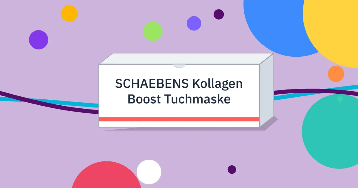 Symbolbild: Packung mit der Aufschrift SCHAEBENS Kollagen Boost Tuchmaske (PZN 19341229) – Verfügbarkeit und Bezug in Apotheken in Frankfurt am Main