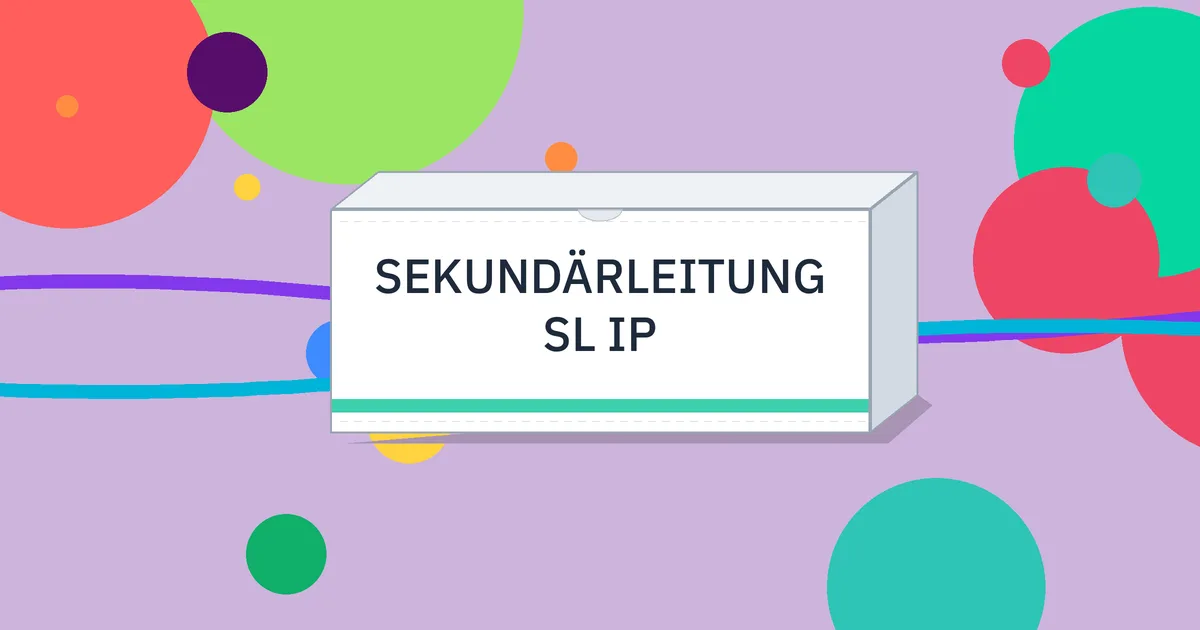 Symbolbild: Packung mit der Aufschrift SEKUNDÄRLEITUNG SL IP (PZN 11279324) – Verfügbarkeit und Bezug in Apotheken in Frankfurt am Main